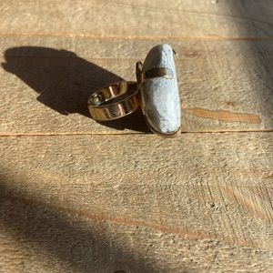 Jewelry | Graywhite Gold Adjustable Natural Geode Ring | Poshmark